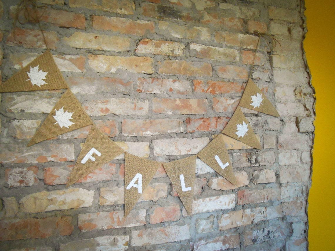 Fall Banner Fall Bunting Fall Garland Autumn Decor Thanksgiving Decor ...