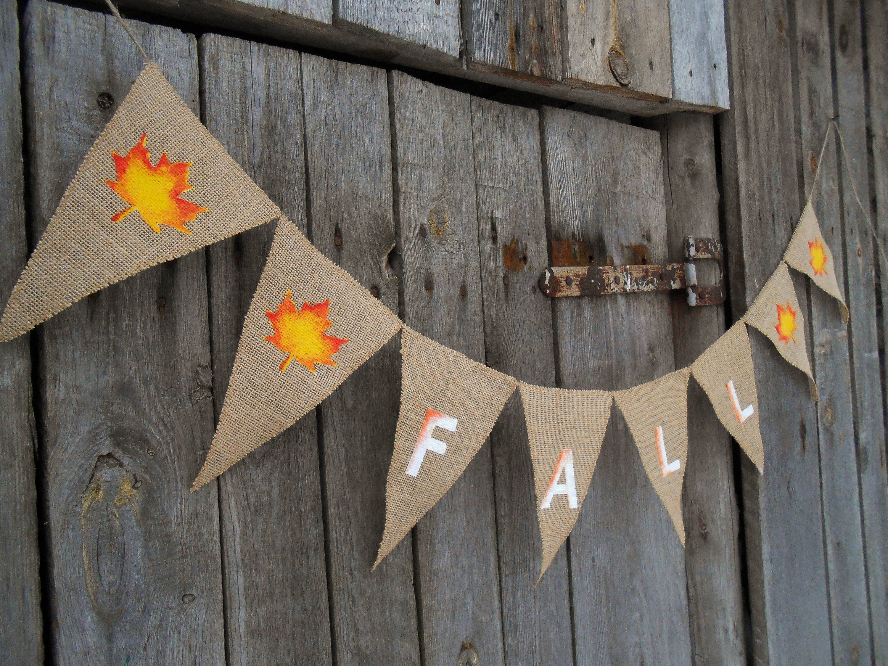 Autumn Banner Fall Banner Maple Leaf Banner Maple Banner | Etsy