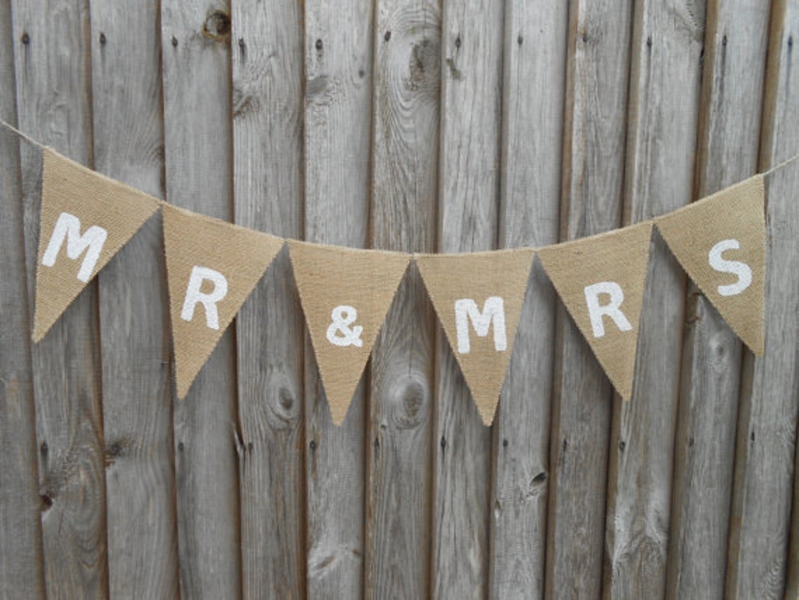 Mr and Mrs Banner Mr & Mrs Mr and Mrs Wedding Sign Mr and Mrs | Etsy