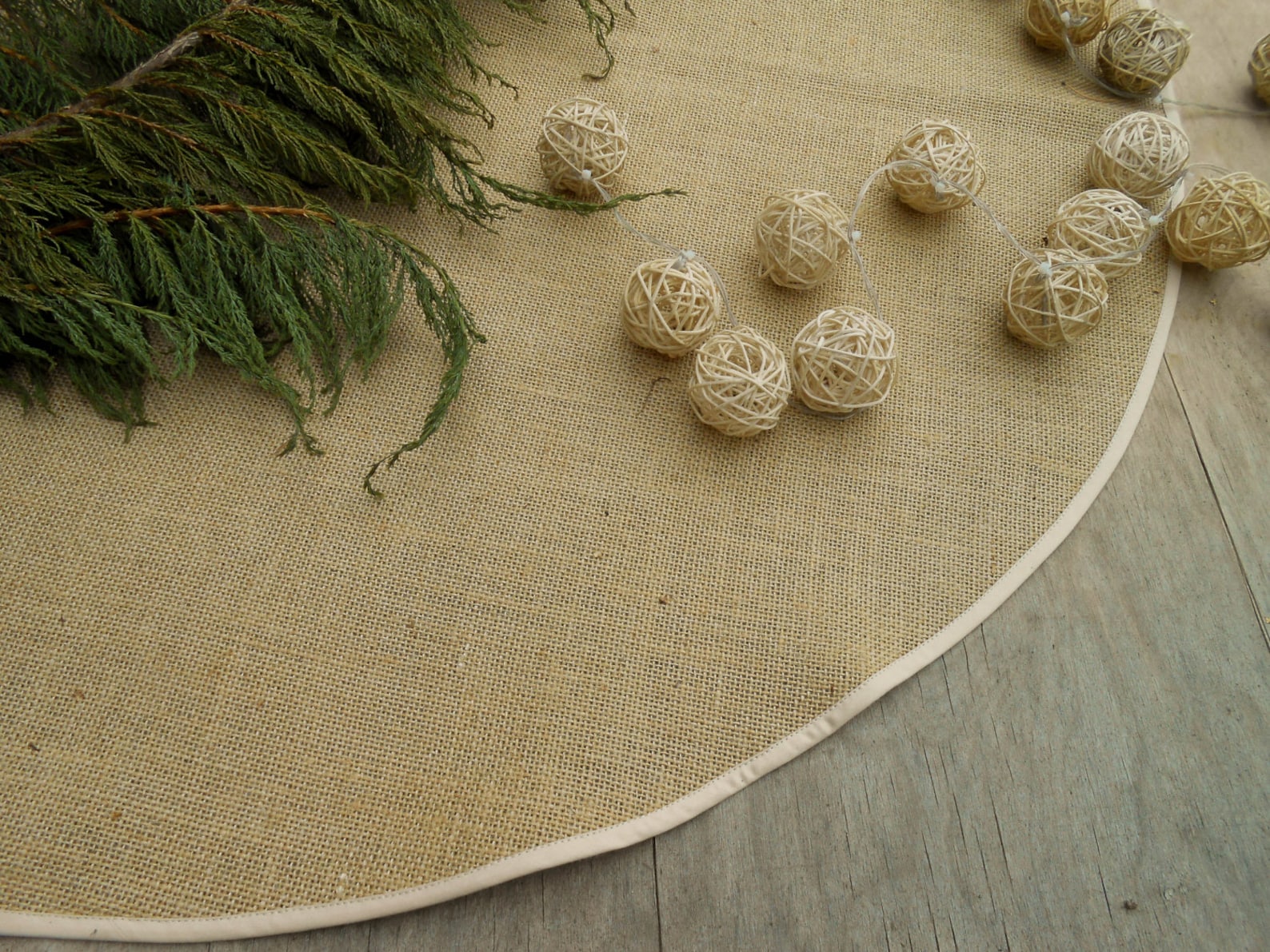 Christmas Burlap Tree Skirt Rustic Christmas Tree Skirt - Etsy