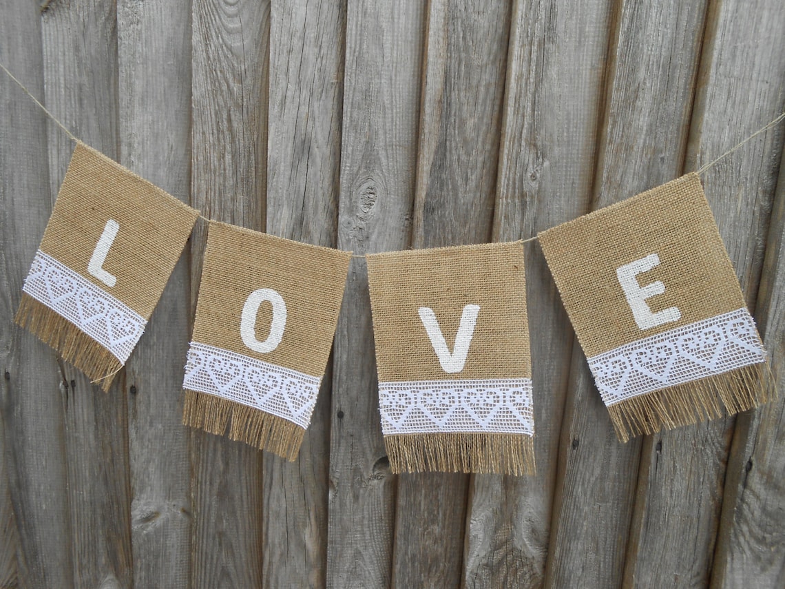 Love Wedding Banner Love Banner Love Bunting Valentines Day Decor ...