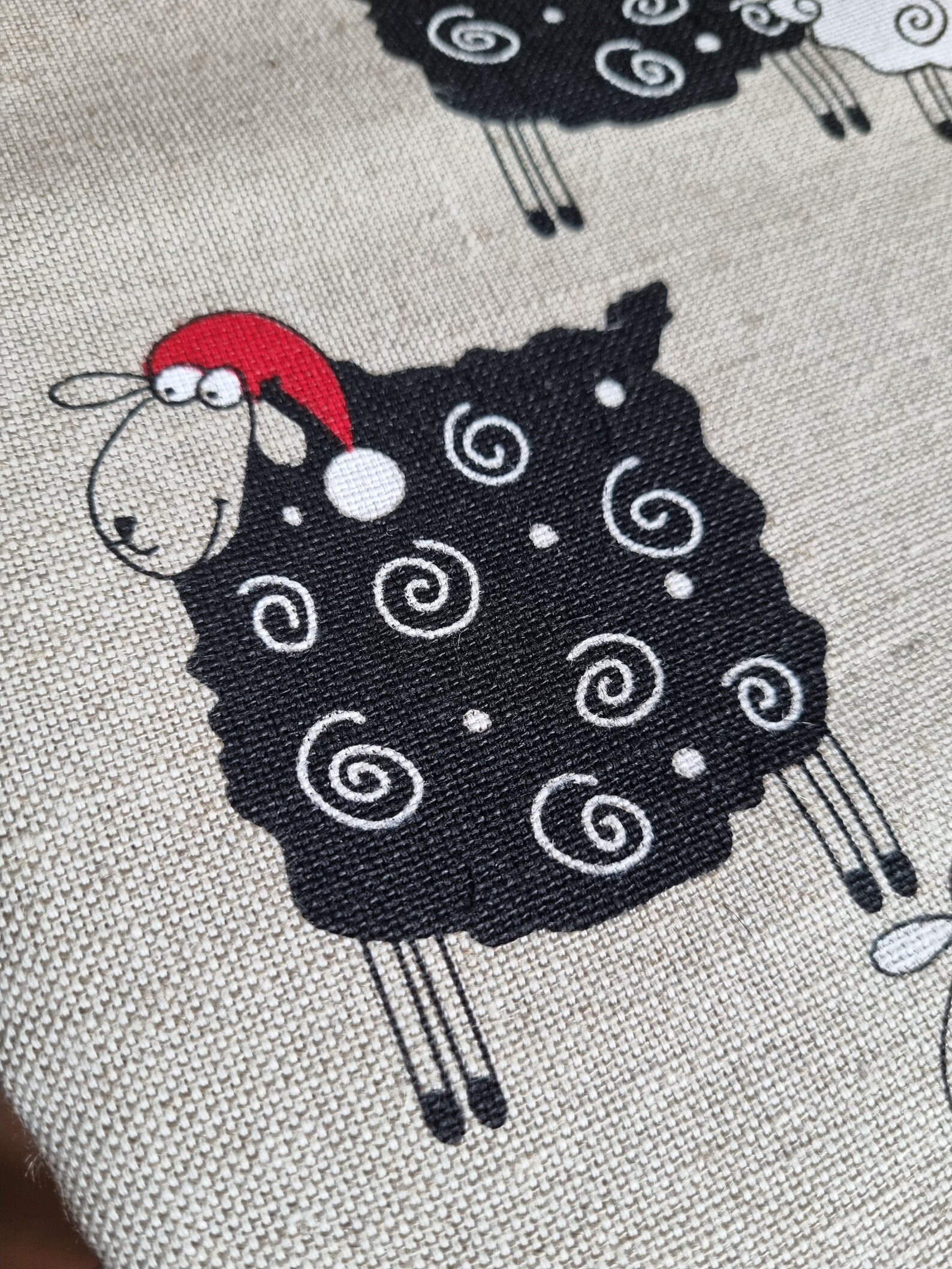Christmas Towel British Sheep Tea Towel Kitchen Towel Christmas Sheep ...