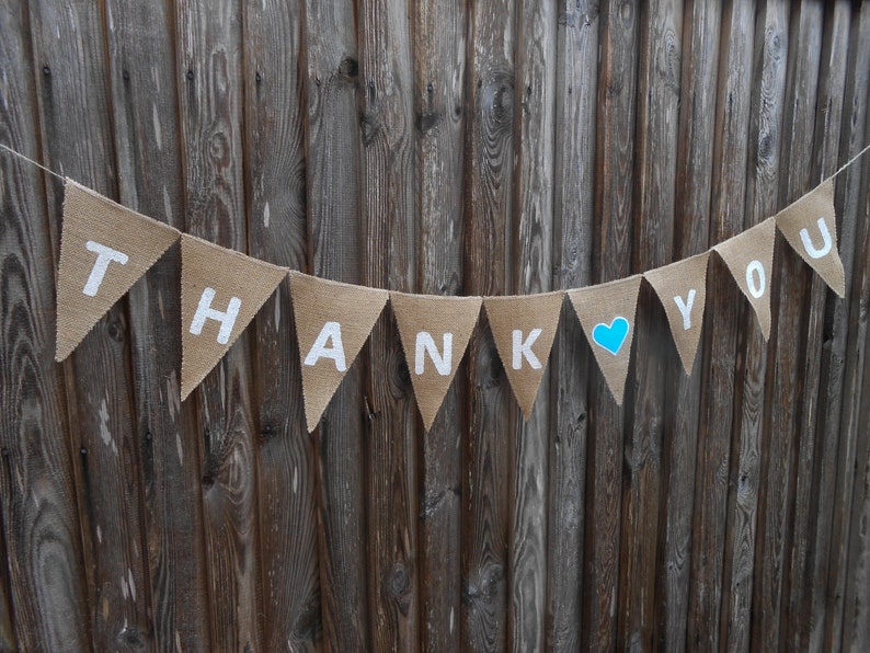 Thank You Bunting Thank You Banner Thank You Decor Wedding Thank You ...