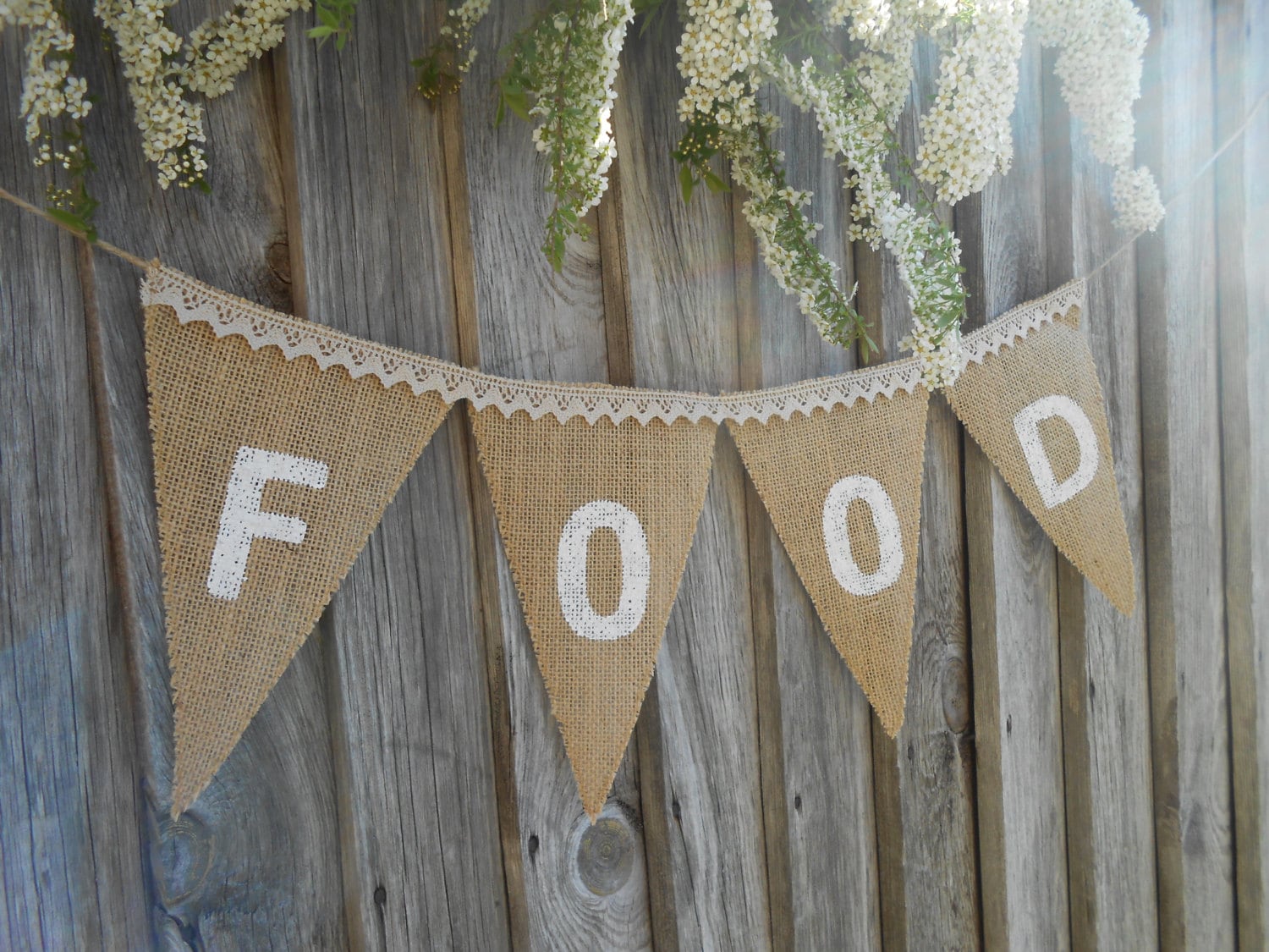 Party Decor Food Banner Party Banner Food Bunting Food Sign - Etsy