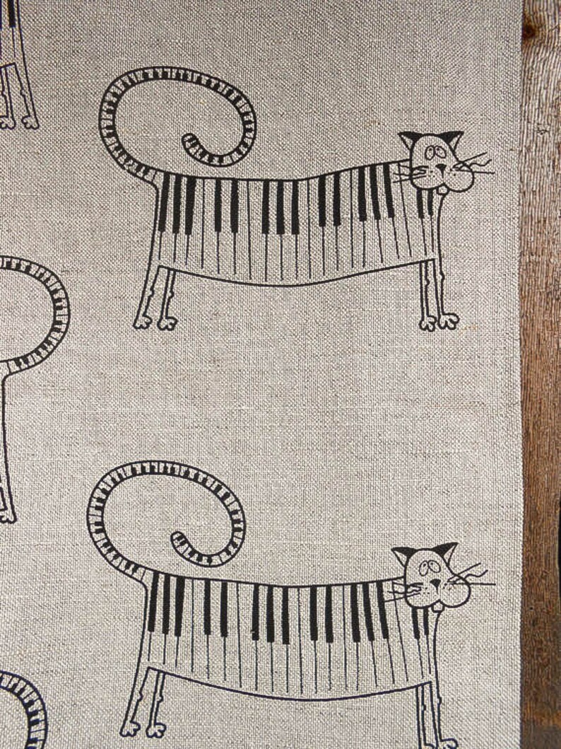 Cat Towel Cat Tea Towel Linen Towel Kitchen Towel Dish Towel | Etsy