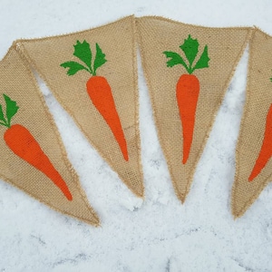 Carrot Banner Spring Decor Easter Banner Vegan Food Decor Easter ...