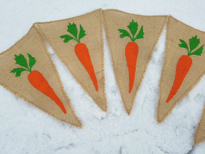 Carrot Banner Spring Decor Easter Banner Vegan Food Decor - Etsy