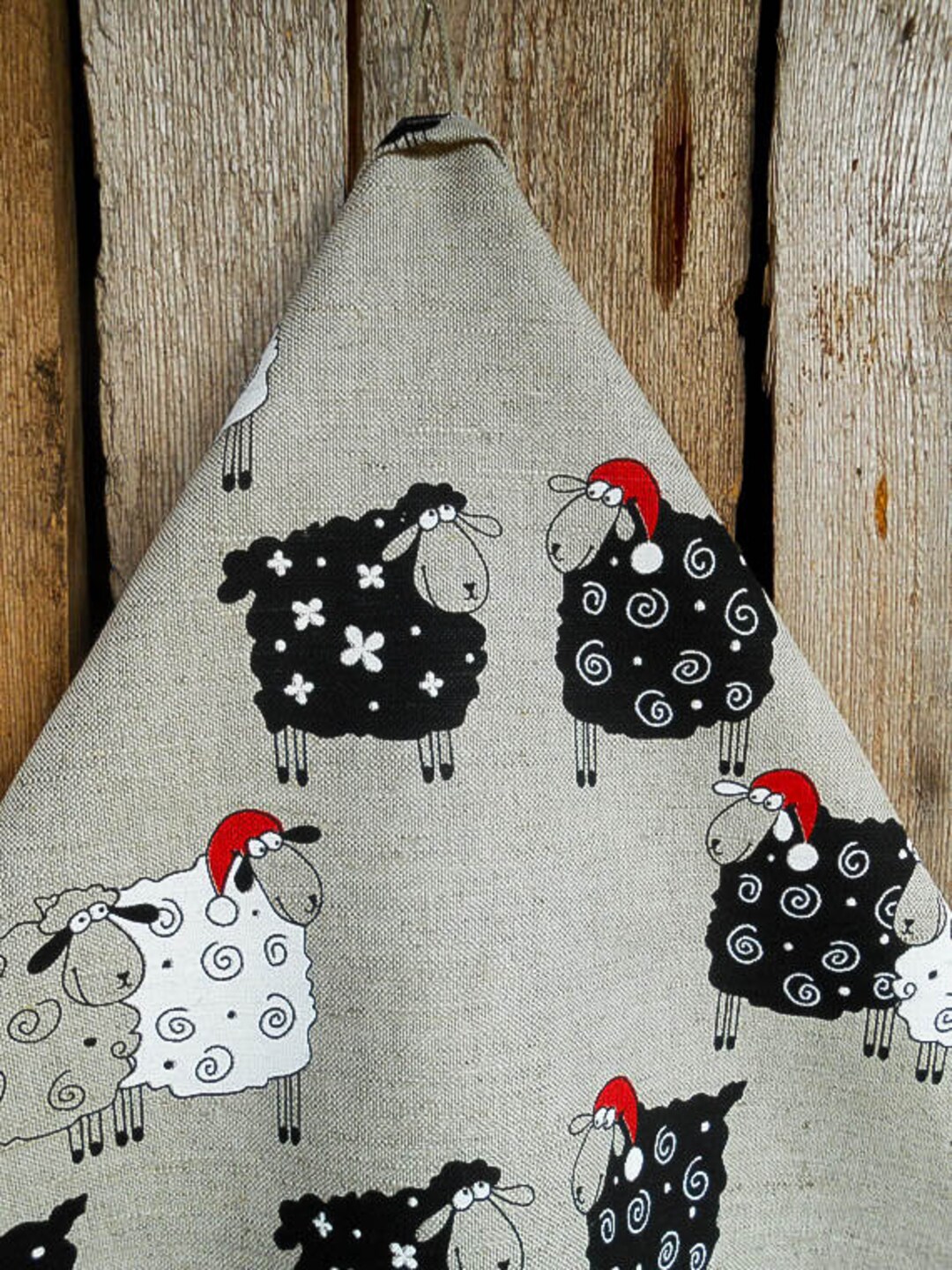 Christmas Towel British Sheep Tea Towel Kitchen Towel Christmas Sheep ...