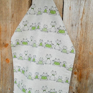 Frog Towel Frog Decor Green Frog Tea Towel Hand Towel Kitchen Towel ...