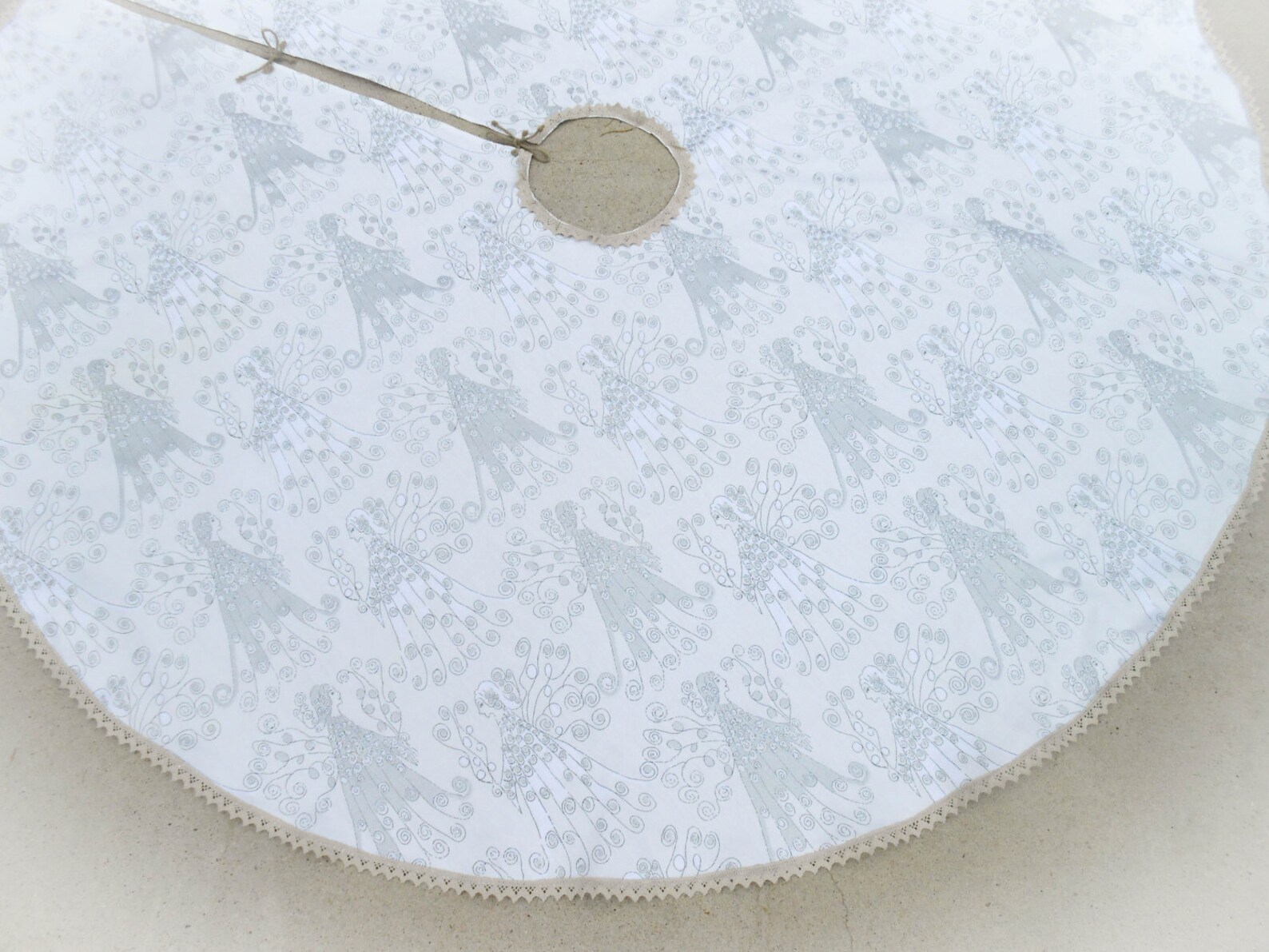 Christmas Angel Christmas Tree Skirt Christmas Silver | Etsy