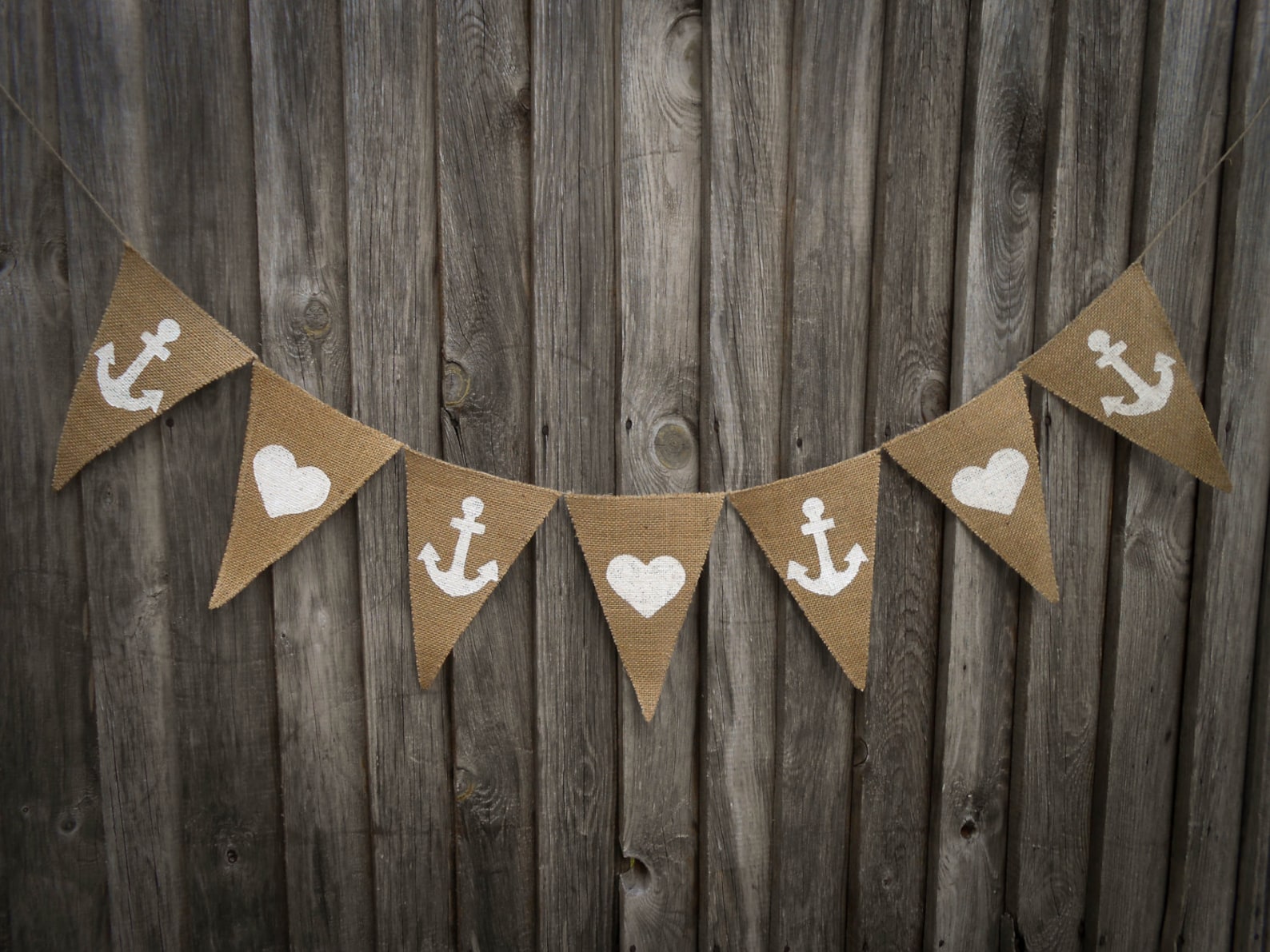 Anchor Banner Heart Banner Wedding Banner Beach Decor Nautical - Etsy