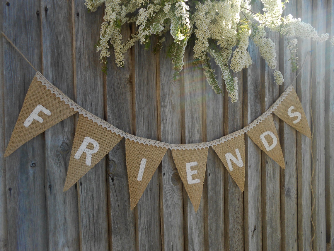 Party Banner Friends Bunting Friends Banner Wedding Banner Birthday ...