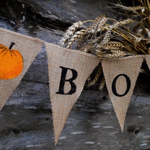 Boo Banner Halloween Banner Halloween Bunting Halloween Garland ...