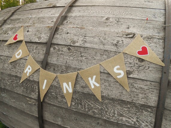 Drinks Banner Wedding Garland Celebration Wedding Drink Banner Drink ...
