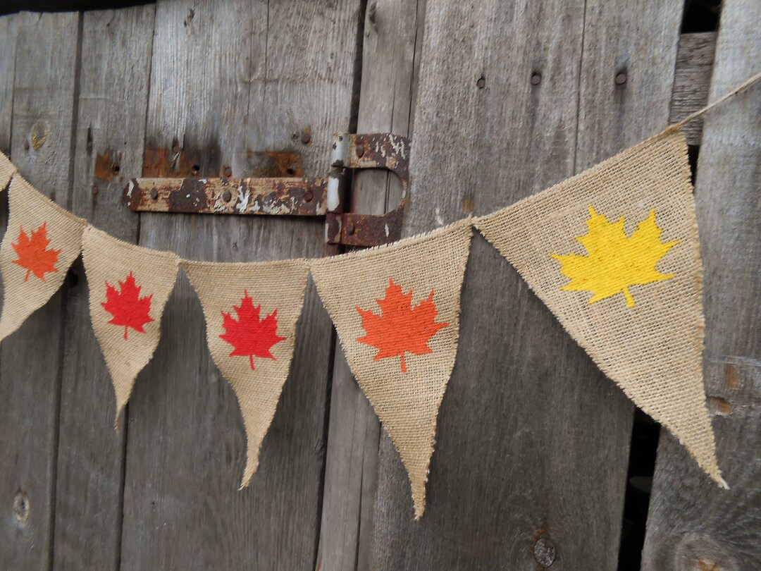 Thanksgiving Decor Fall Banner Maple Leaf Banner Maple Leaves Banner ...