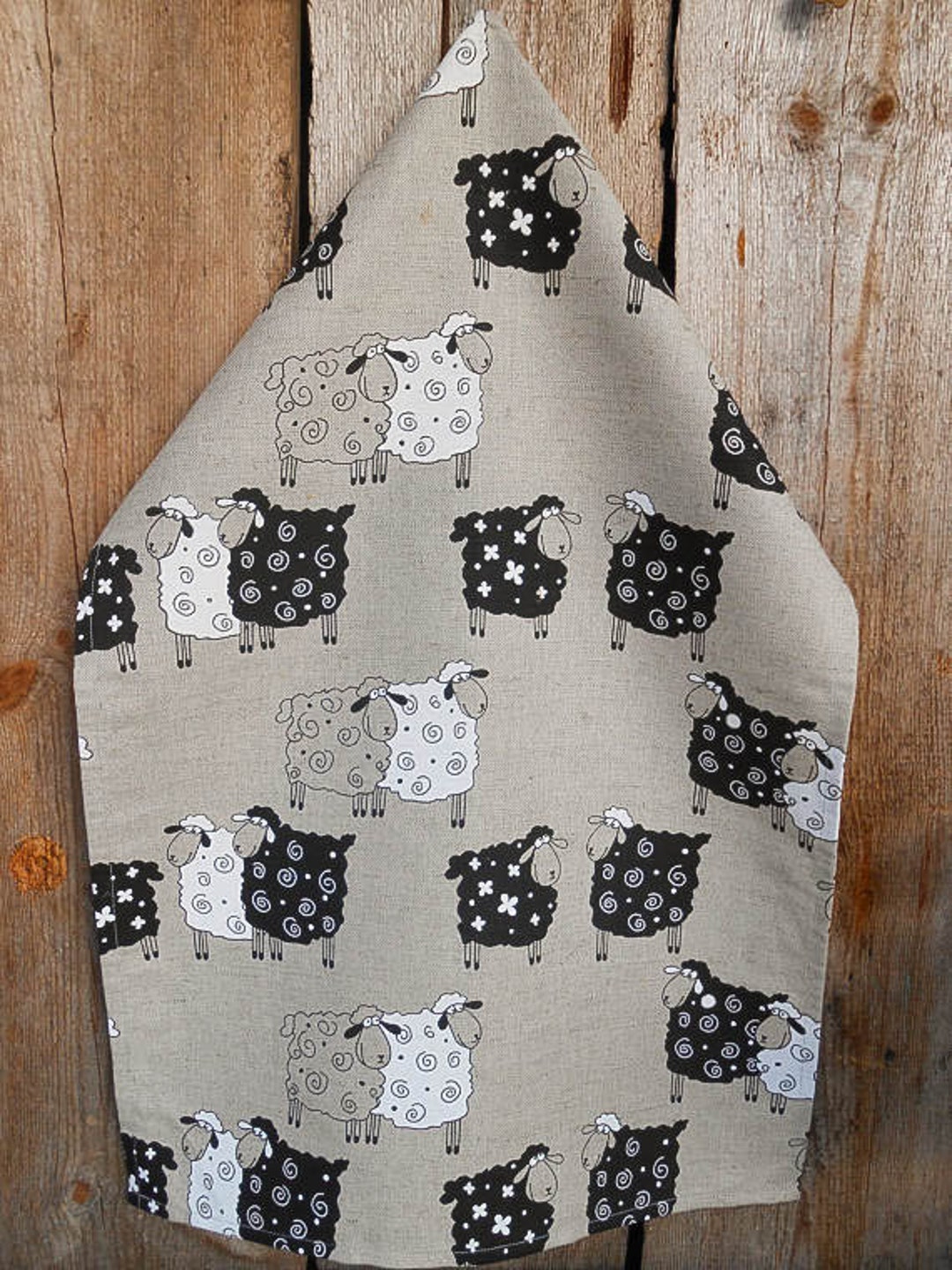 Linen Sheep Tea Towel British Sheep Kitchen Towel Lamb Towel Gift for ...