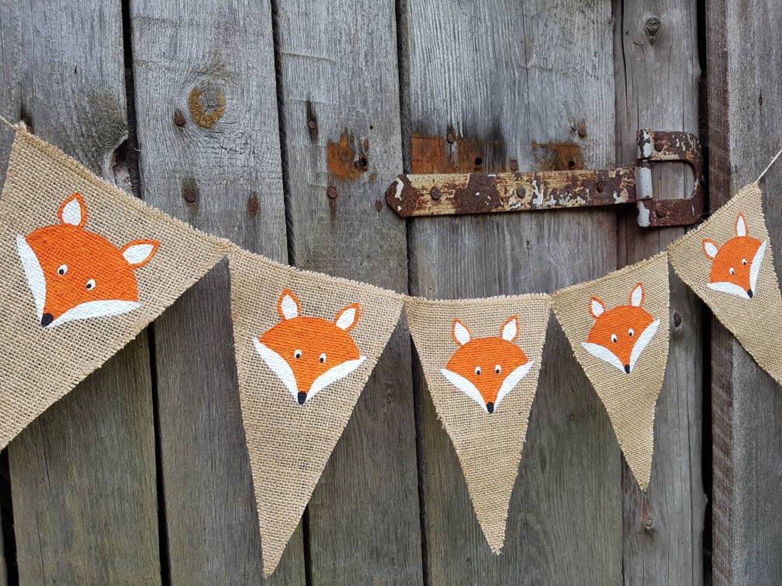 Fox Banner Fox Bunting Nursery Banner Baby Shower Banner - Etsy