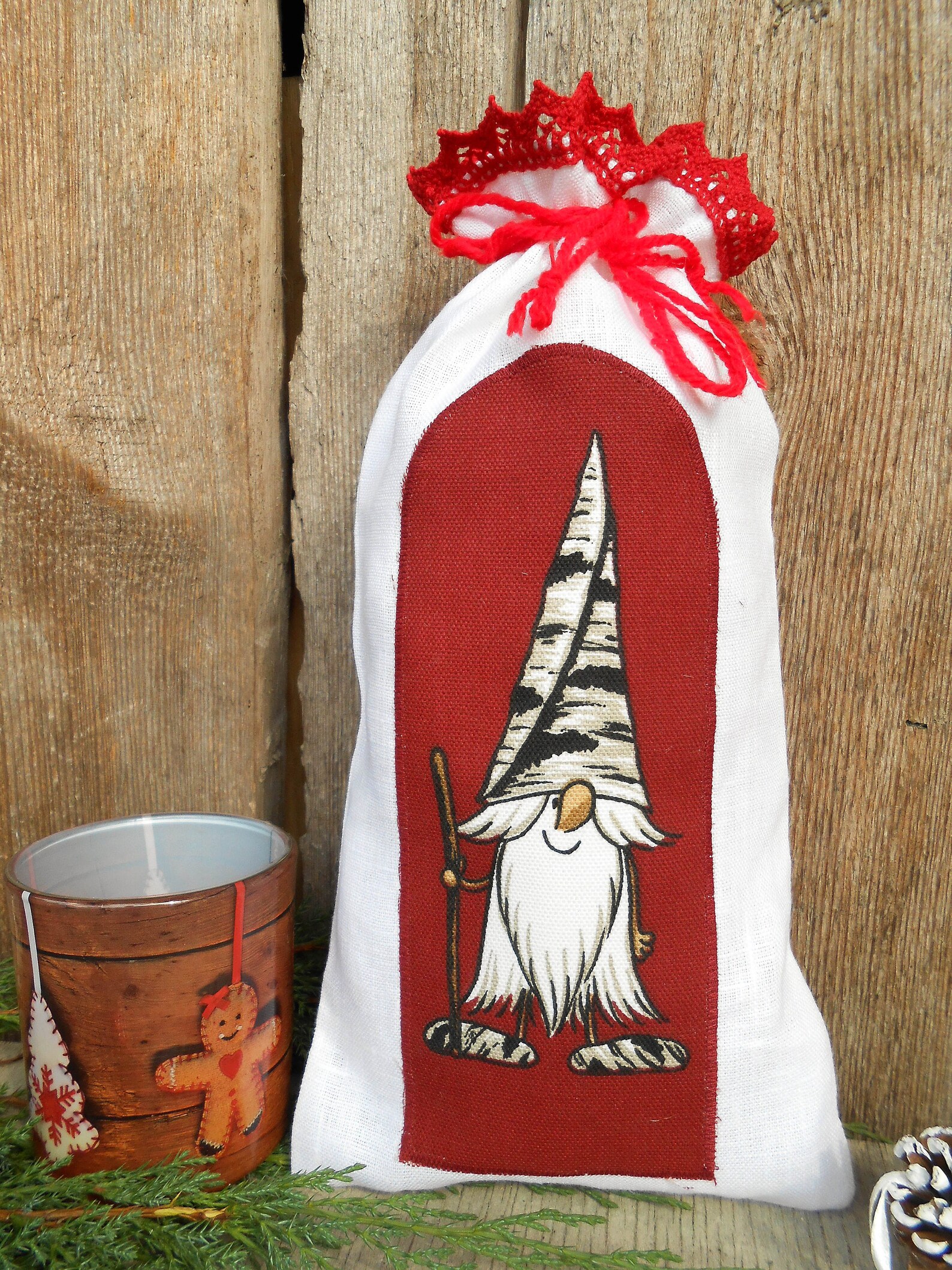 Swedish Christmas Gift Bag Christmas Wrap Scandinavian Santa Sack ...