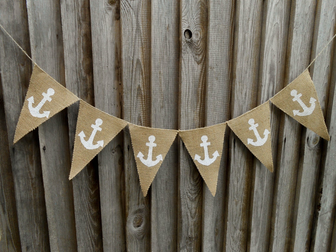 Nautical Anchor Banner Nautical Banner Celebration Banner | Etsy