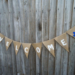 Welcome Banner Welcome Bunting Wedding Banner Welcome Sign Burlap ...