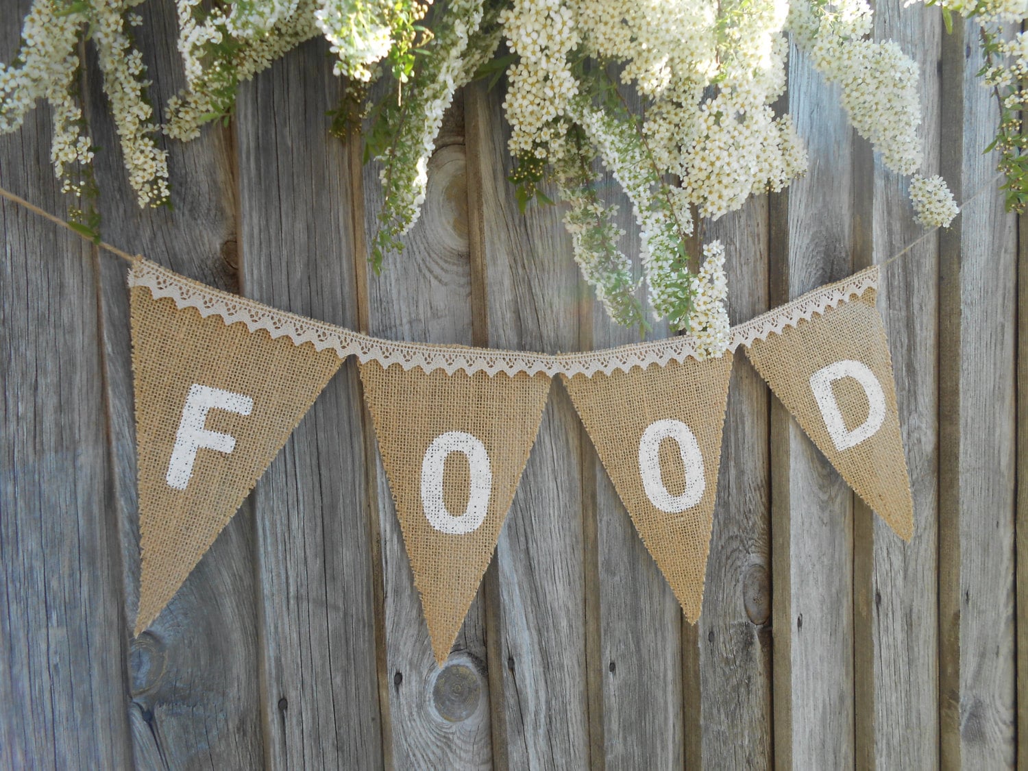 Party Decor Food Banner Party Banner Food Bunting Food Sign - Etsy