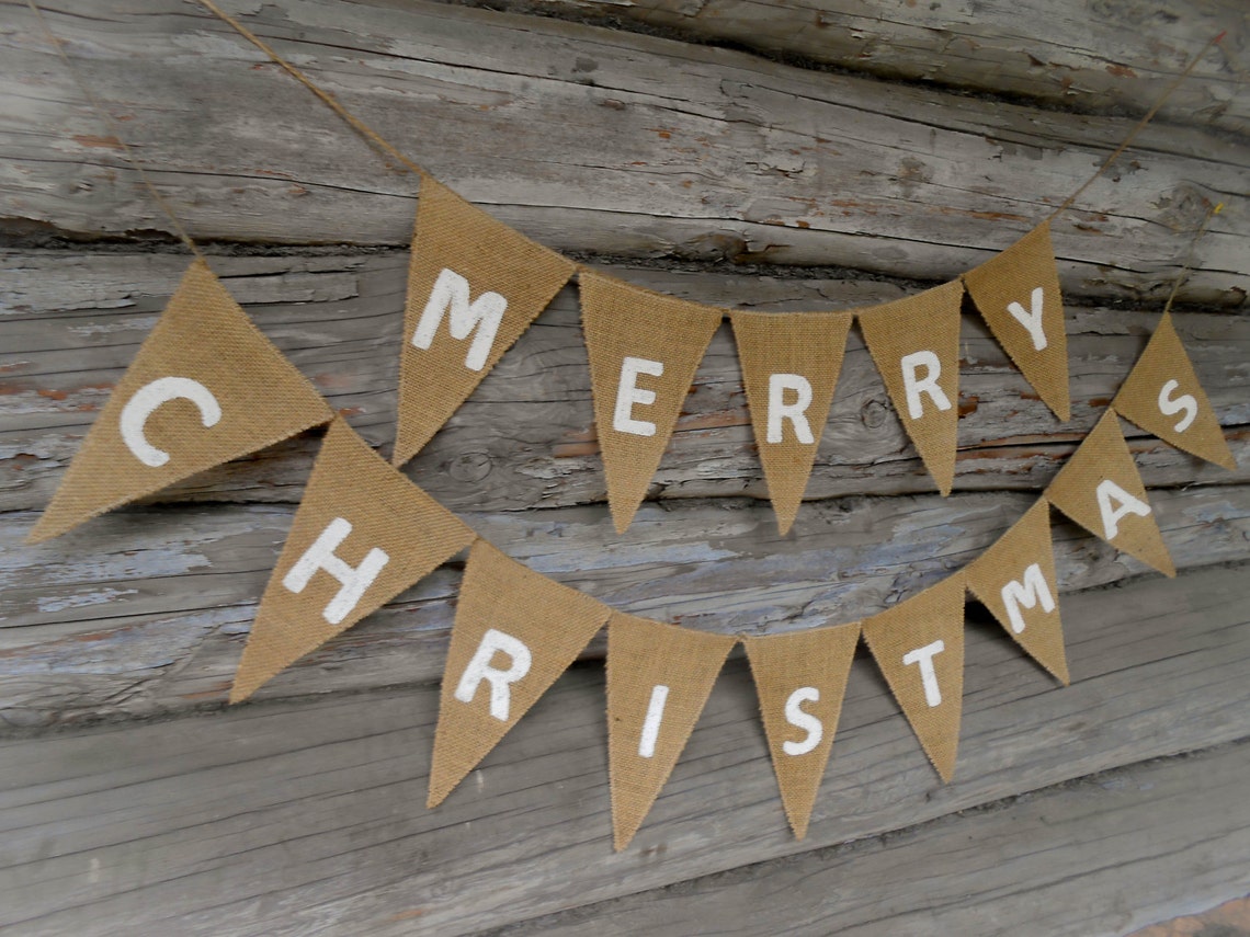 Merry Christmas Garland Holiday Banner Christmas Decor Holiday | Etsy