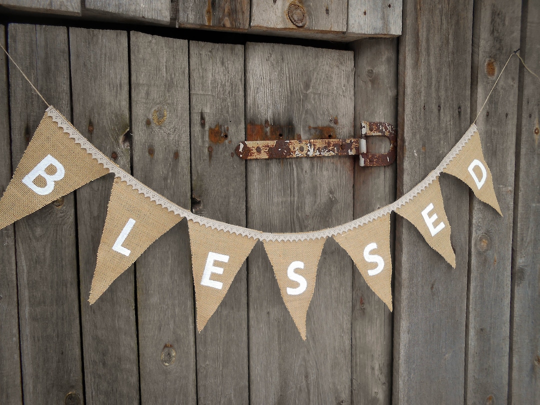 Blessed Banner Blessed Bunting Blessed Garland Thanksgiving Banner ...