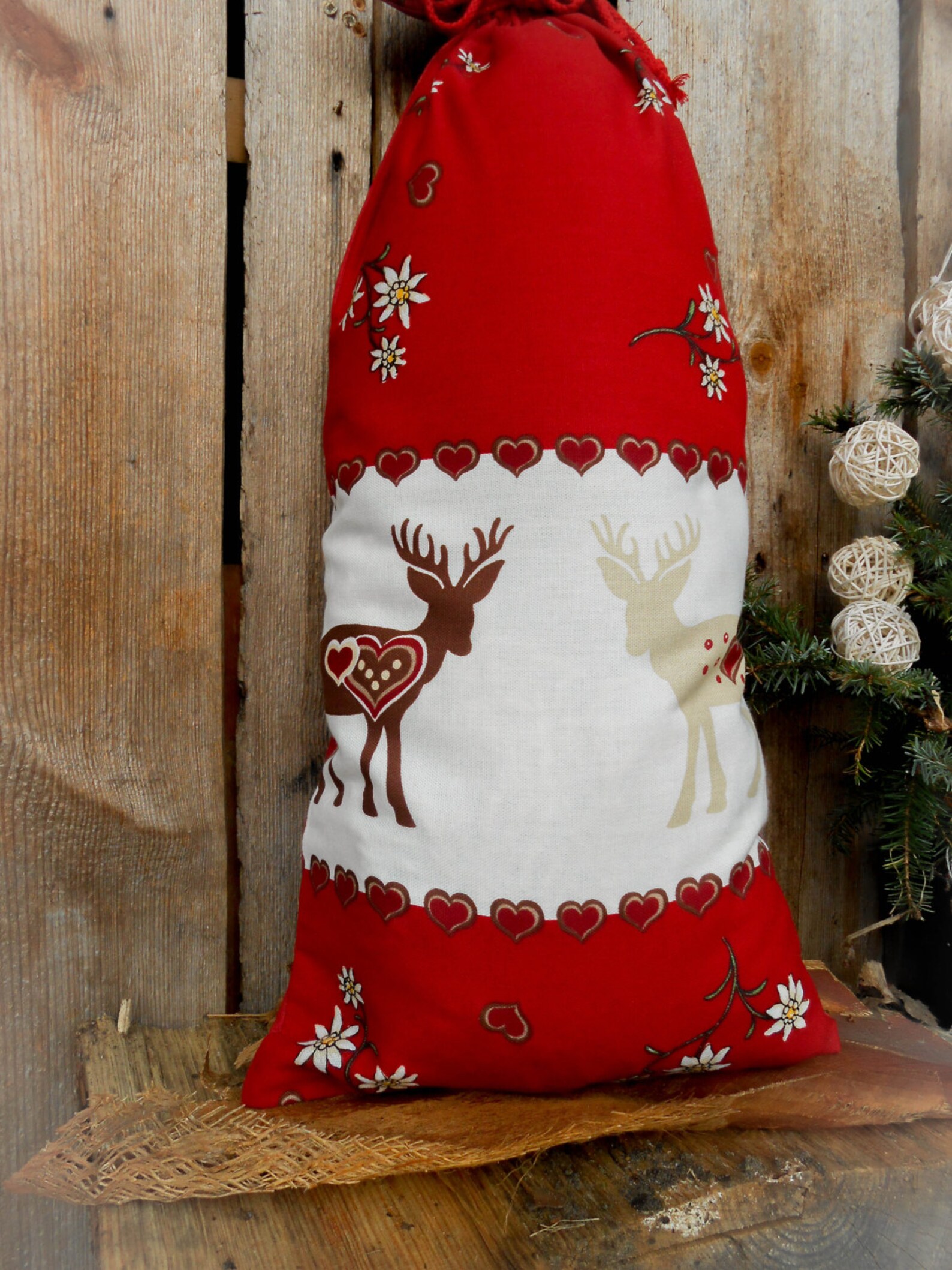 Stag Santa Sacks Swedish Christmas Scandinavian Christmas Gift - Etsy