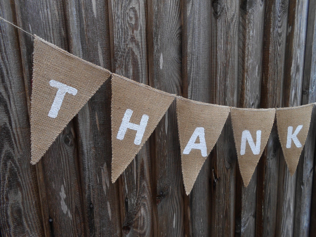Thank You Banner Thank You Bunting Thank You Garland Wedding Thank You ...