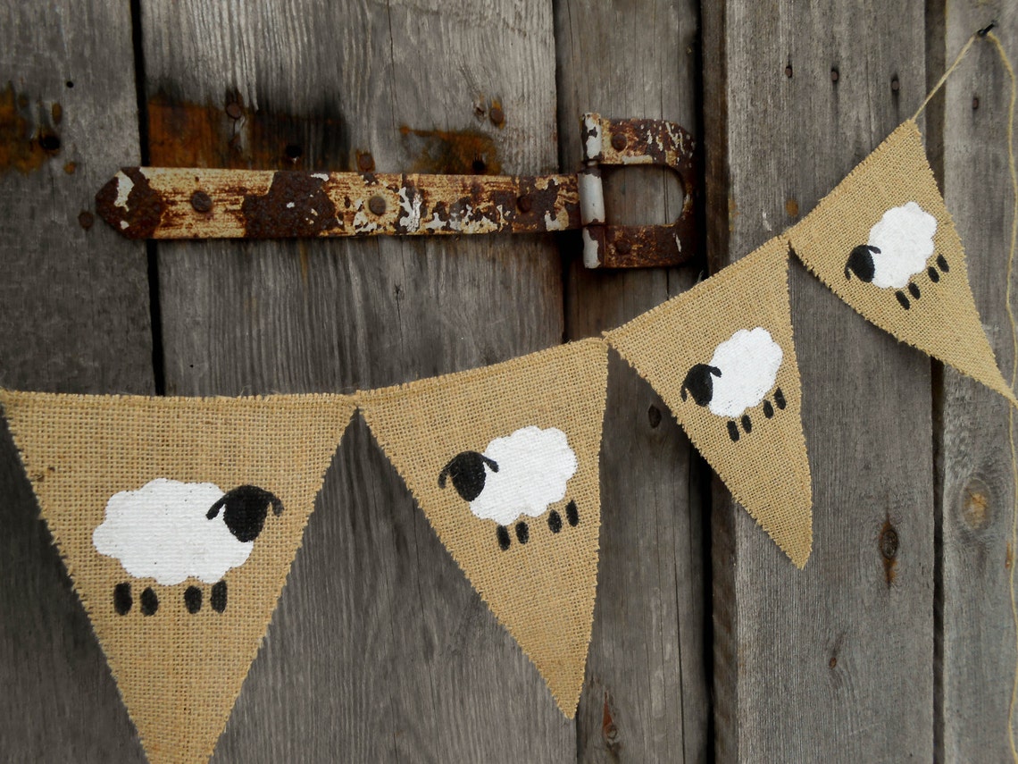 Sheep Banner Lamb Banner Easter Banner Lamb Bunting Nursery - Etsy