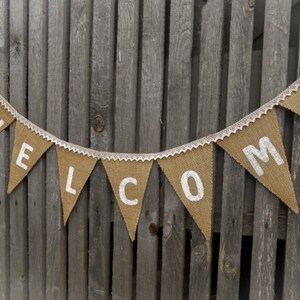 Welcome Banner Wedding Banner Welcome Sign Burlap Banner Birthday ...