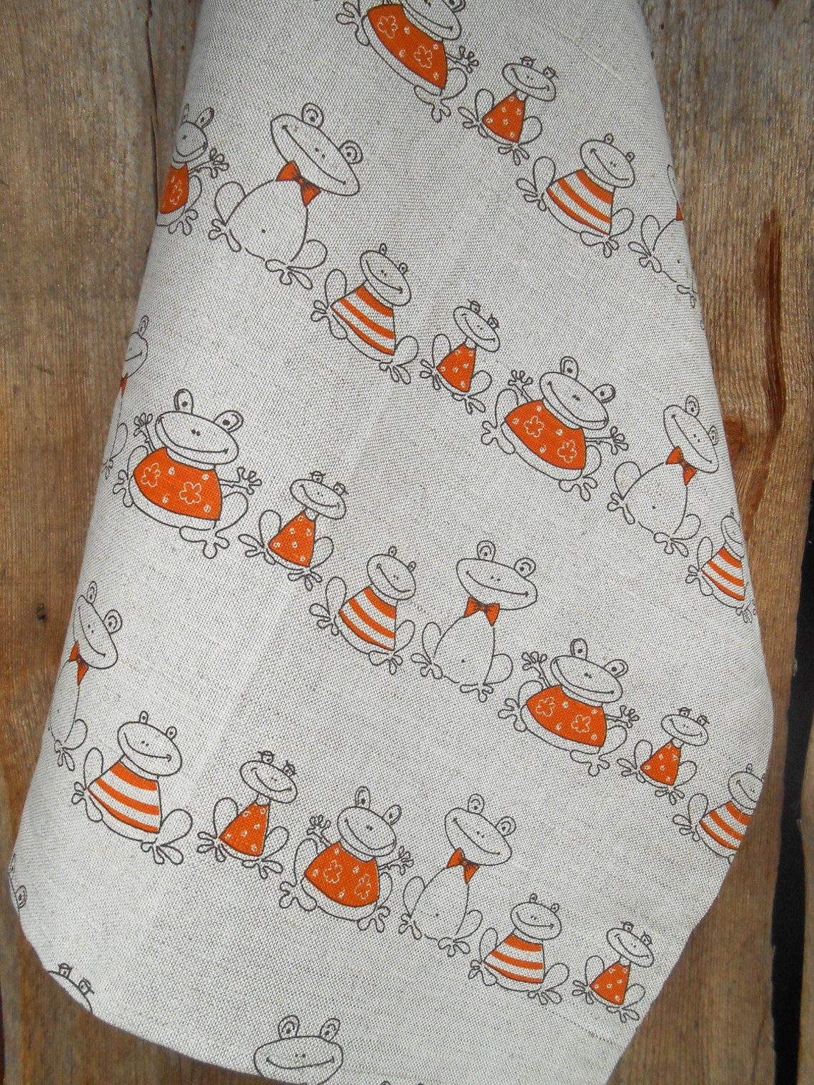 Frog Towel Frog Decor Frog Fabric Linen Tea Towel Hand Towel | Etsy