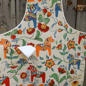Swedish Dala Horse Apron Womens Aprons Cooking Apron Scandinavian ...