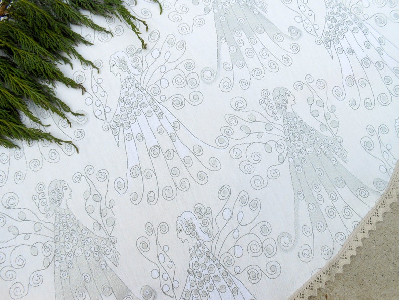 Christmas Angel Christmas Tree Skirt Christmas Silver | Etsy