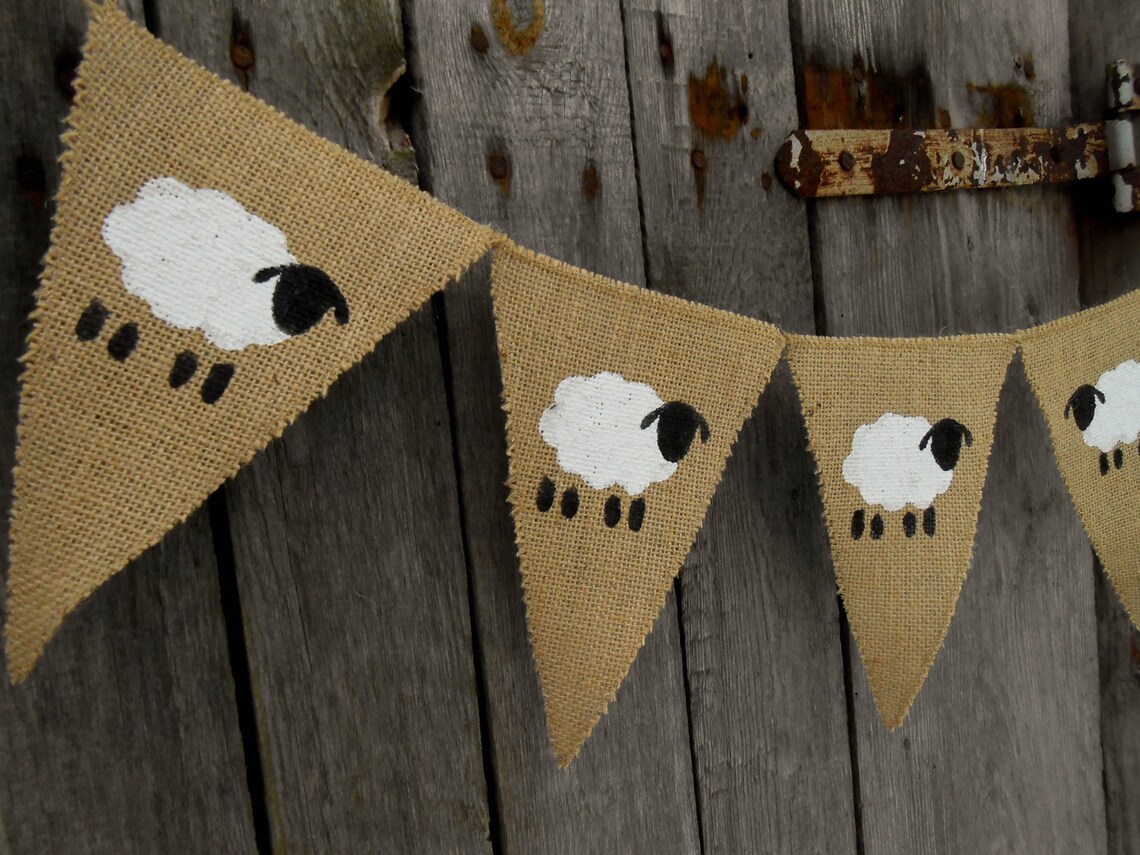 Sheep Banner Lamb Banner Easter Banner Lamb Bunting Nursery - Etsy