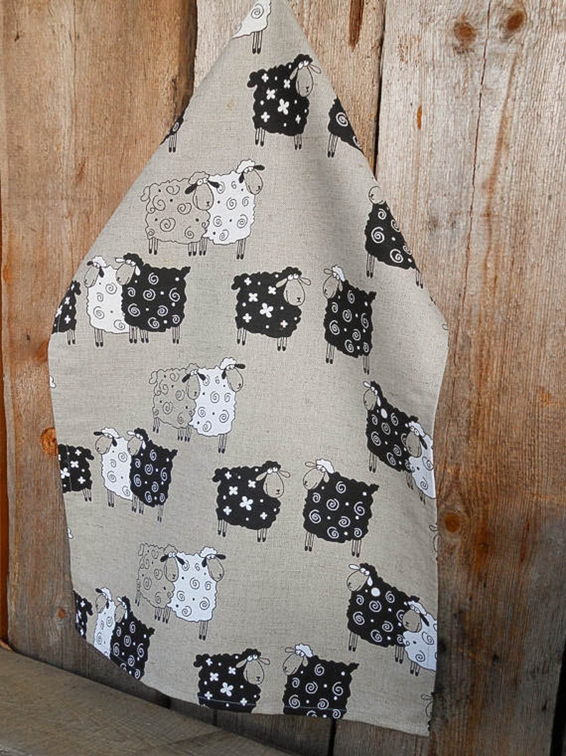 Sheep Tea Towel British Sheep Breeds Linen Towel Kitchen Towel Gift for ...