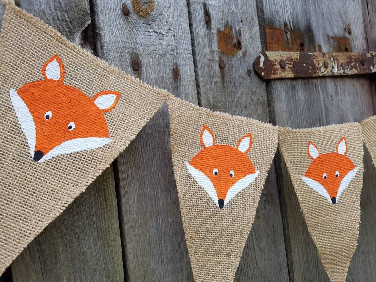 Fox Banner Fox Bunting Nursery Banner Baby Shower Banner | Etsy