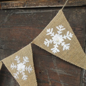 Snowflakes Banner Holiday Decor Snowflakes Garland Christmas Decor ...