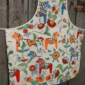 Swedish Dala Horse Apron Womens Aprons Cooking Apron Scandinavian ...
