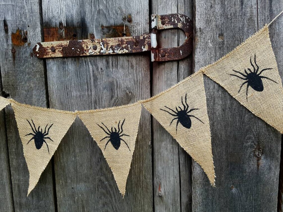 Halloween Spider Banner Halloween Banner Halloween Decoration | Etsy