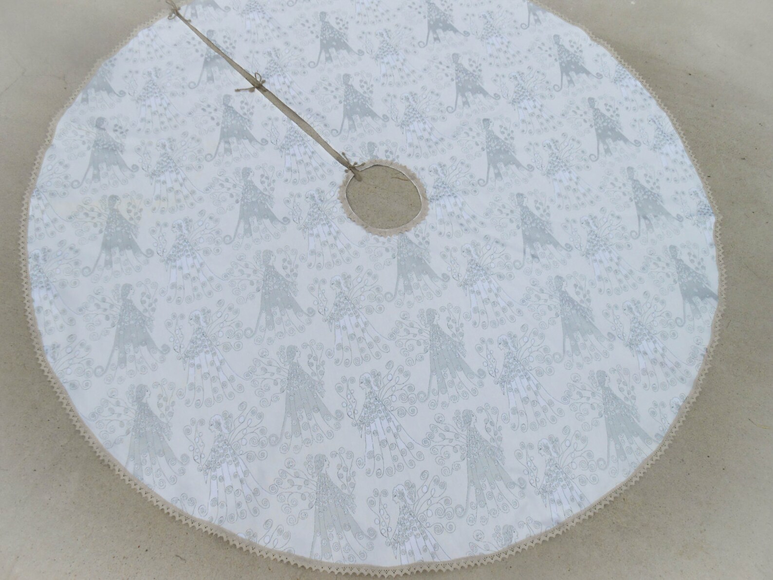 Christmas Angel Christmas Tree Skirt Christmas Silver | Etsy