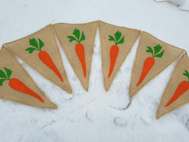 Carrot Banner Spring Decor Easter Banner Vegan Food Decor - Etsy