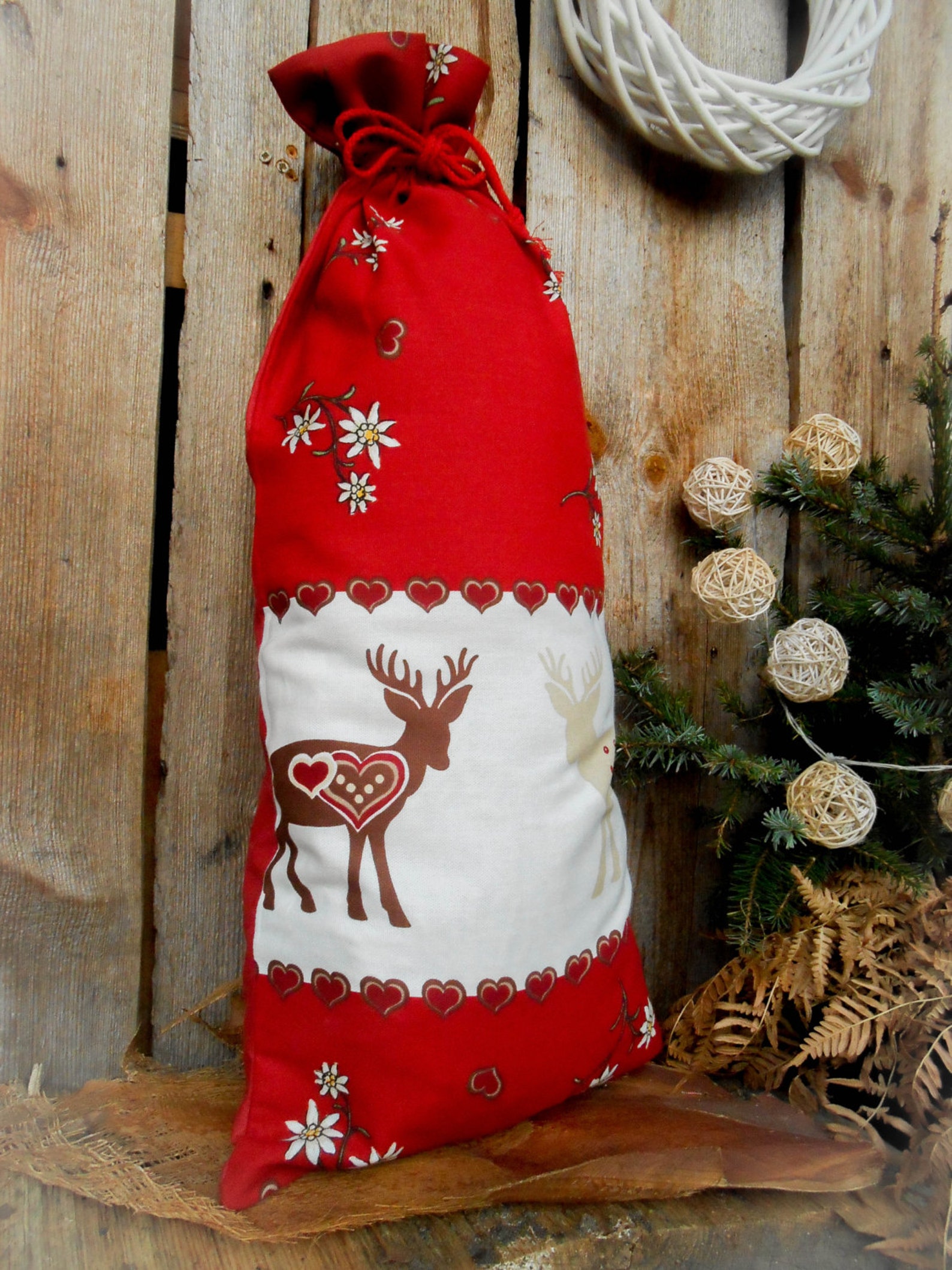 Stag Santa Sacks Swedish Christmas Scandinavian Christmas Gift - Etsy