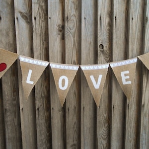 Love Banner Lace Banner Wedding Decor Love Bunting Wedding Garland ...