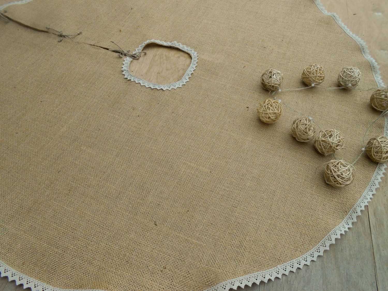 Rustic Christmas Tree Skirt Burlap Tree Skirt Rustic Christmas ...