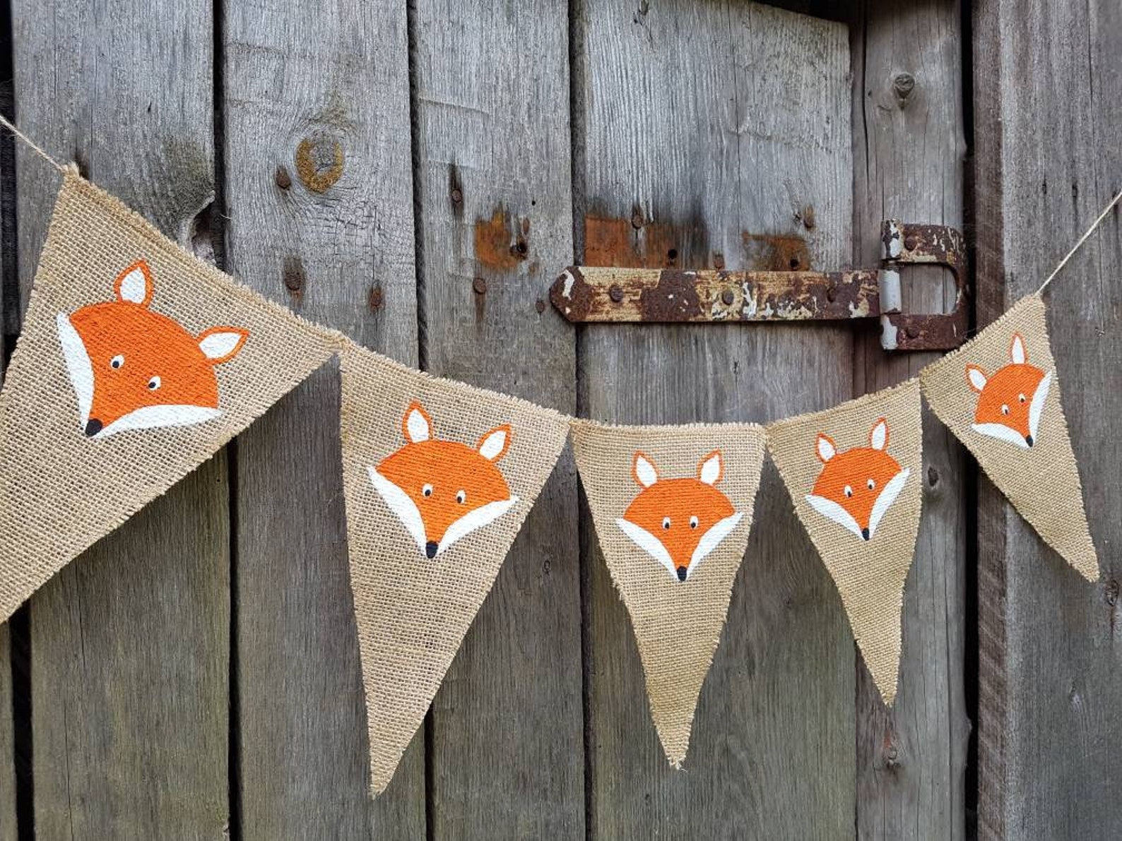 Fox Banner Fox Bunting Nursery Banner Baby Shower Banner | Etsy