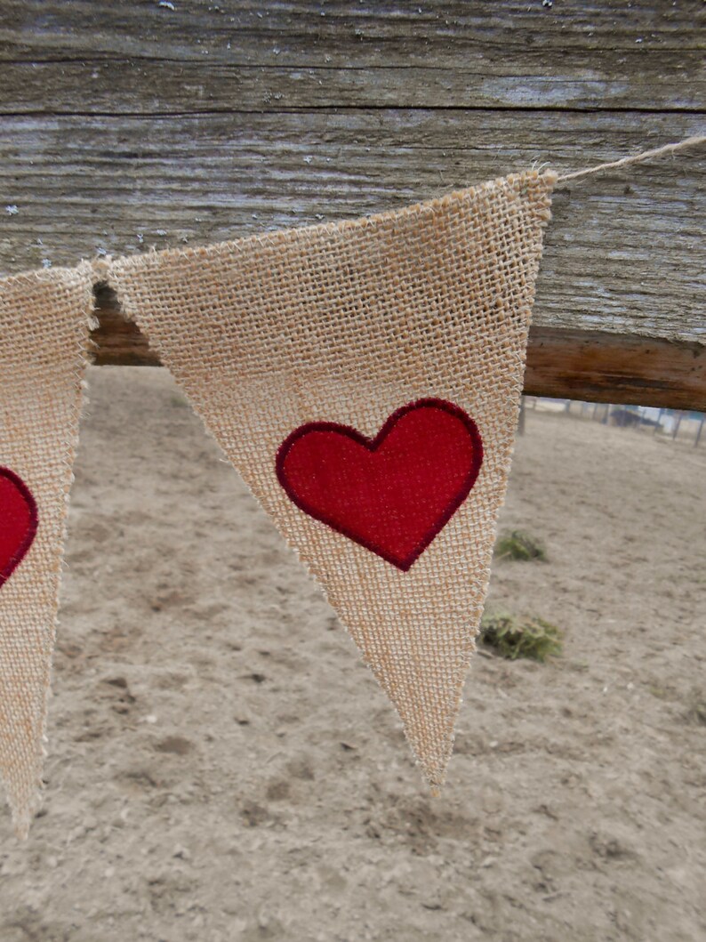 Heart Bunting Valentines Day Decor Valentines Day Banner | Etsy
