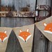 Fox Banner Fox Bunting Nursery Banner Baby Shower Banner Woodland Party ...