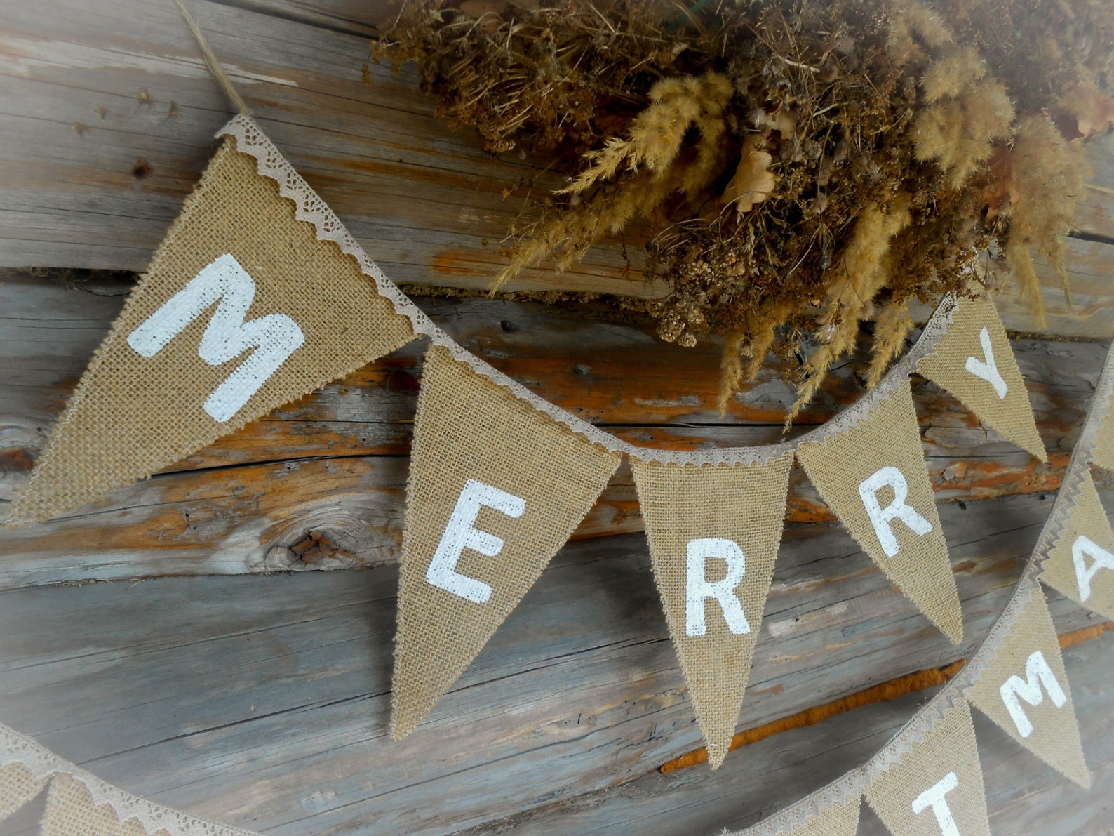Merry Christmas Garland Merry Christmas Banner Holiday Banner | Etsy