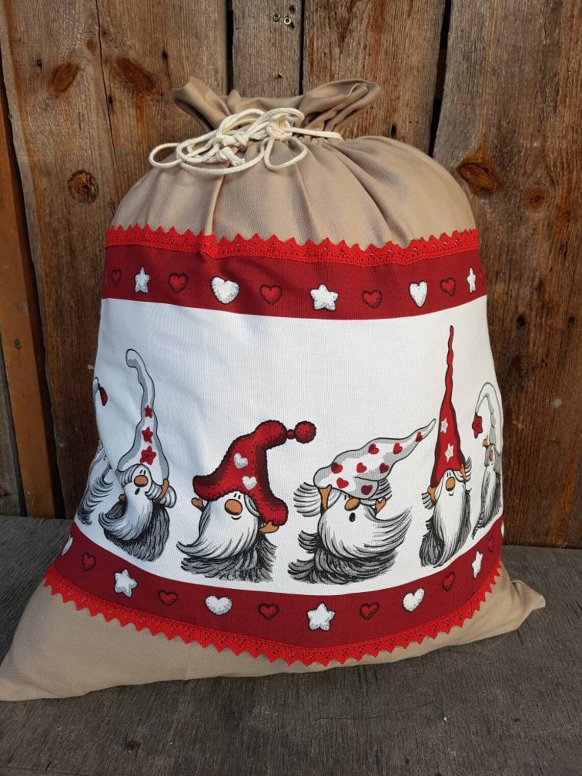 Personalized Santa Sack Christmas Gift Bag Scandinavian Christmas Santa ...